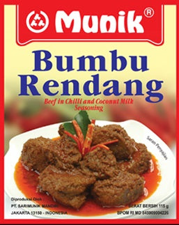 Munik Bumbu Rendang 115g - Oriental Seasoning Paste for Beef in Rich C ...