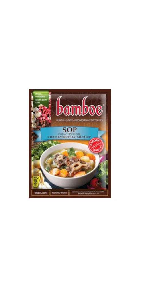 Bamboe Sop 49g - Instant Seasoning for Beef, Chicken, Oxtail Soup ...